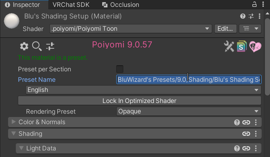 Presets | Poiyomi Shaders